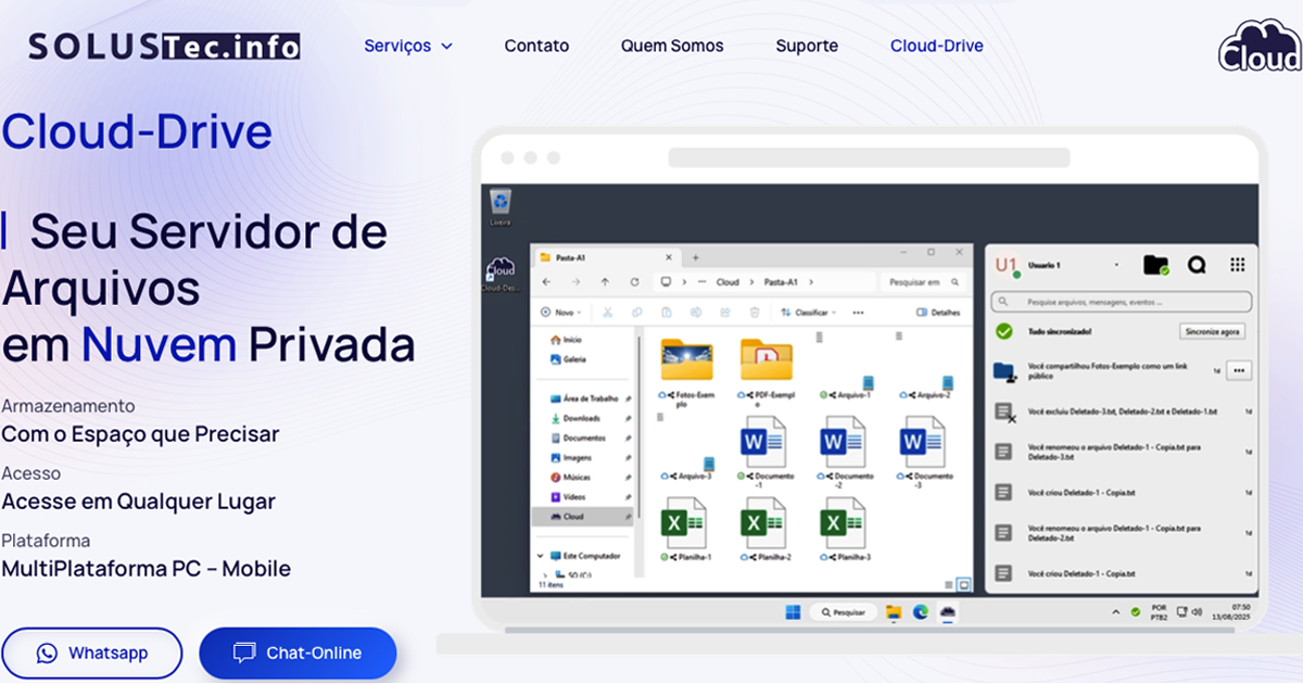 SolusTec.info - Cloud-Drive - Seu Servidor de arquivos em Nuvem Privada